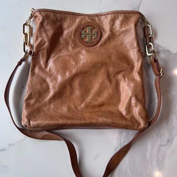 Tory Burch | Bags | Tory Burch Brown Leather Hobo Bag | Poshmark